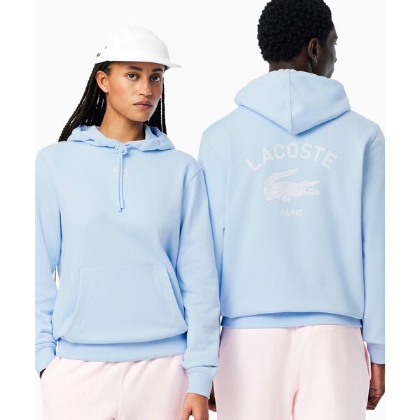 ラコステ（LACOSTE）/裏パイル地 バックプリントスウェットパーカー