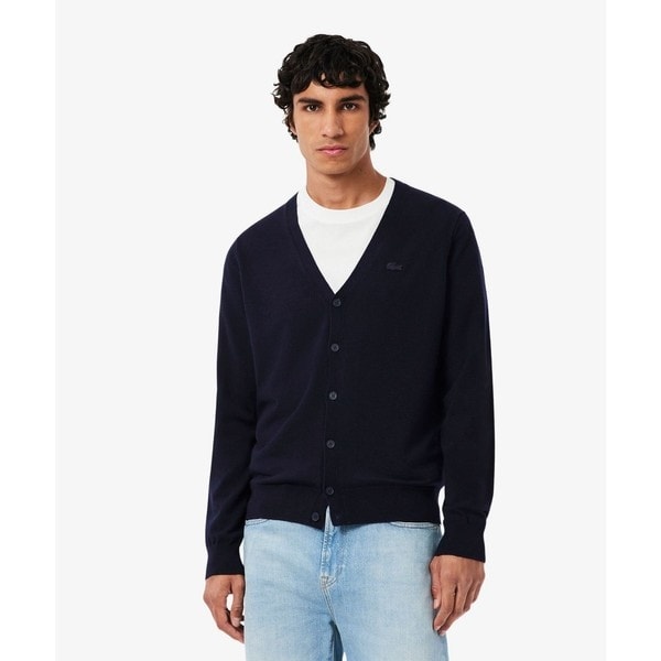 ラコステ（LACOSTE）/エッセンシャルメリノウールカーディガン