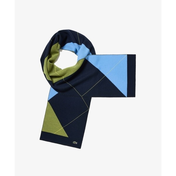 ラコステ（LACOSTE）/アーガイルニットマフラー