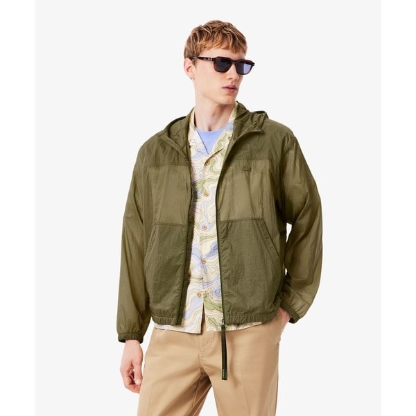 ラコステ（LACOSTE）/ワッシャーナイロンパッカブルフードジャケット