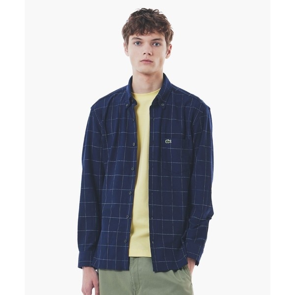 ラコステ（LACOSTE）/2WAYストレッチ ウインドウペンチェックボタンダウンシャツ