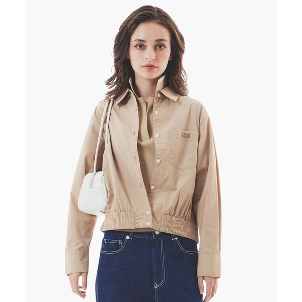 ラコステ（LACOSTE）/クロップド丈 ウエストシャーリングシャツ ショートブルゾン