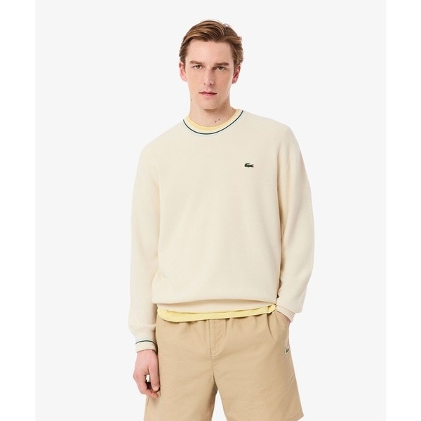 ラコステ（LACOSTE）/リブニットステッチコットンニットセーター
