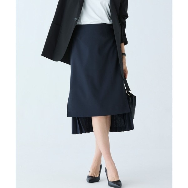 ラコステ（LACOSTE）/前後切り替えプリーツスカート