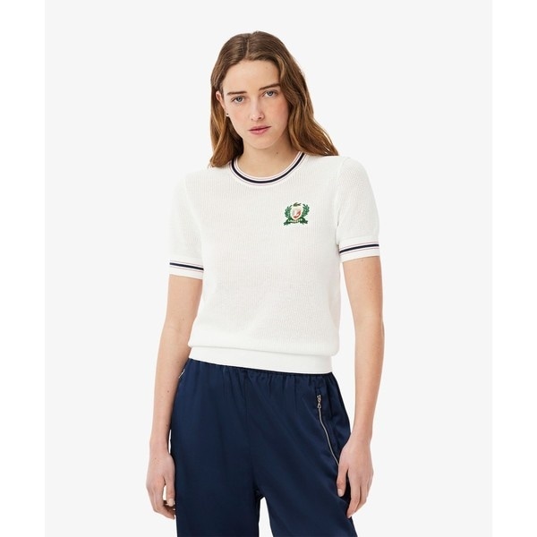 ラコステ（LACOSTE）/フレンチメイドメッシュニットTシャツ