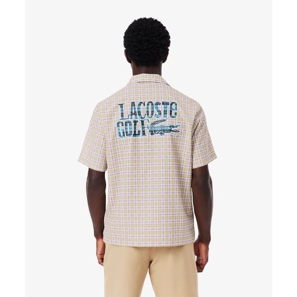 ラコステ（LACOSTE）/ラコステゴルフチェックオープンカラーシャツ