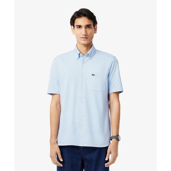 ラコステ（LACOSTE）/マイクロチェックジャージシャツ