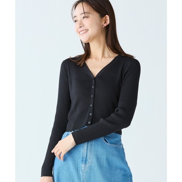 ラコステ（LACOSTE）/UVカット クールマックスリブニットカーディガン
