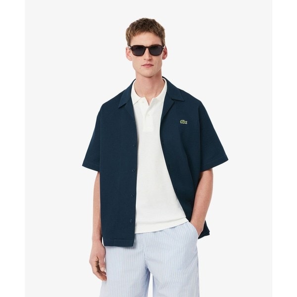 ラコステ（LACOSTE）/ワッフルニットオープンカラーシャツ