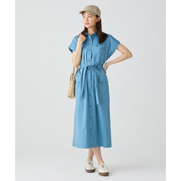 ラコステ（LACOSTE）/キモノスリーブシャツドレス / シャツワンピース