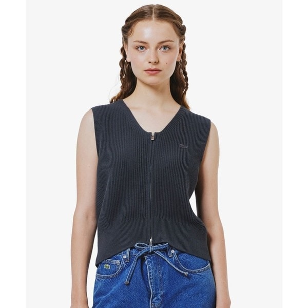 ラコステ（LACOSTE）/ジップアップニットベスト