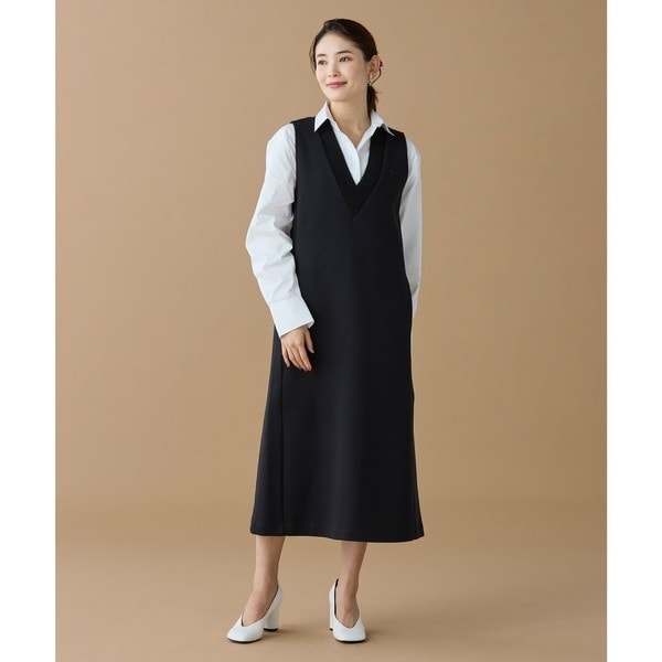 ラコステ（LACOSTE）/ダンボールジャージニット ジャンパードレス / ジャンパースカート