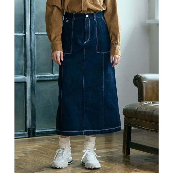 ラコステ（LACOSTE）/ベイカーデニムスカート