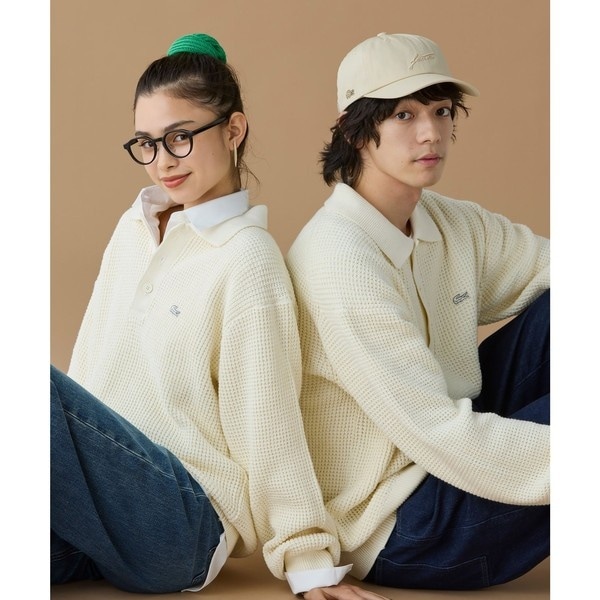 ラコステ（LACOSTE）/ワッフルニットポロセーター