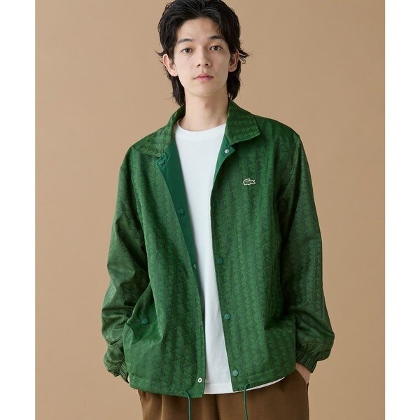 ラコステ（LACOSTE）/撥水 リバーシブルコーチジャケット 無地×総柄