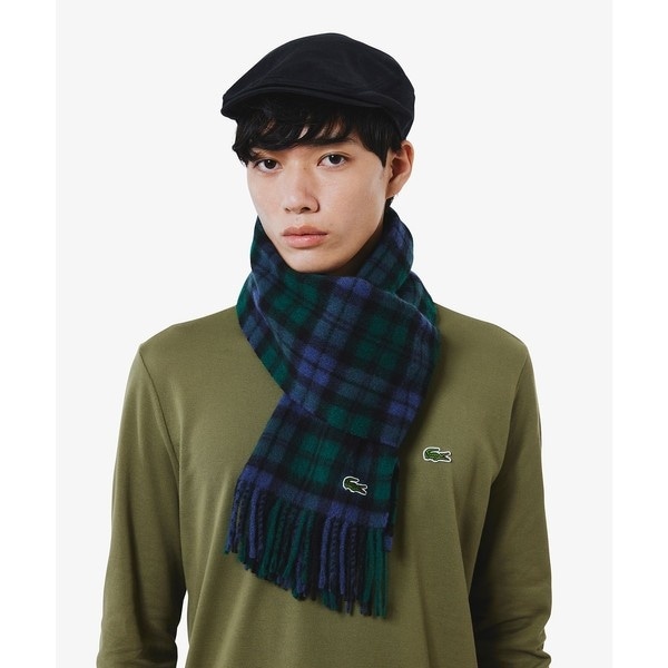 ラコステ（LACOSTE）/メリノウールチェックマフラー