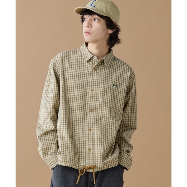 ラコステ（LACOSTE）/オーバーサイズフィットチェックフランネルシャツ