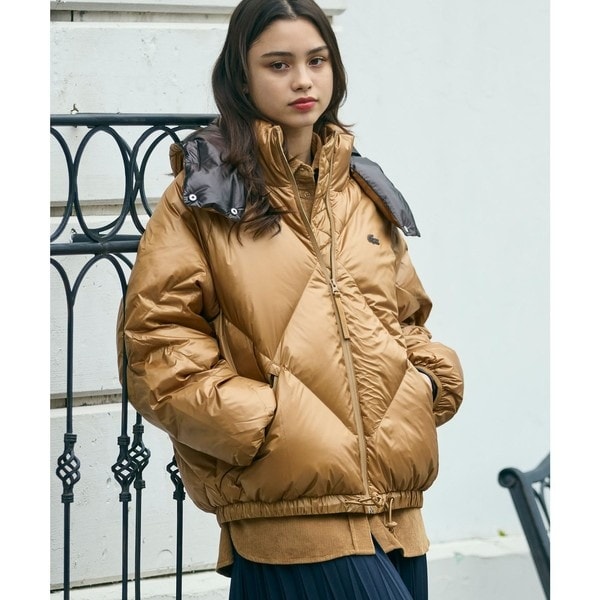 ラコステ（LACOSTE）/オーバーサイズ撥水ナイロンダウンジャケット / フード取り外し可＜br＞