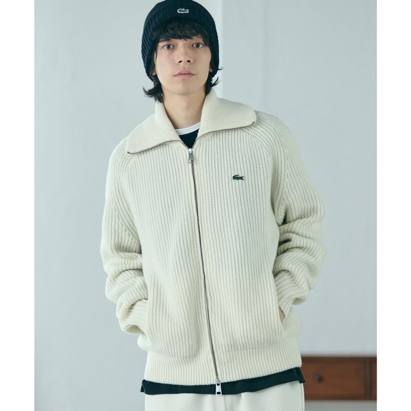 ラコステ（LACOSTE）/ミドルゲージハイネックジップウールセーター / ドライバーズニット
