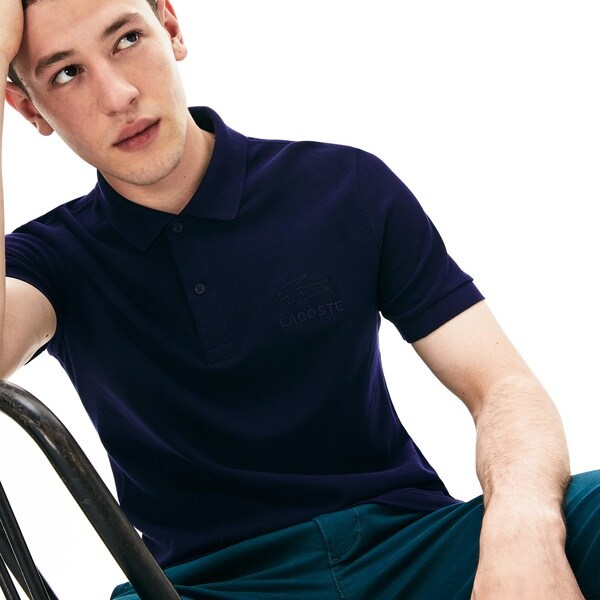 ラコステ（LACOSTE）/プレミアムコットン鹿の子地ワントーンポロの通販