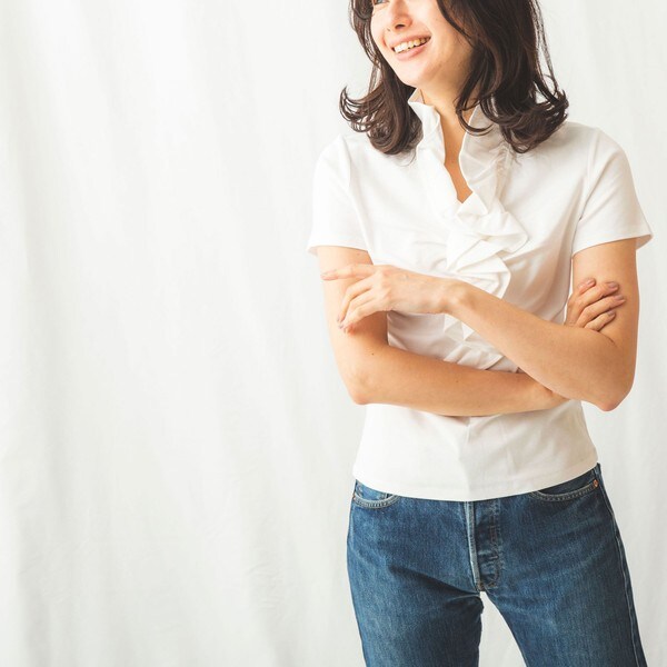 ナラカミーチェ/フリル半袖プルオーバーカットソー