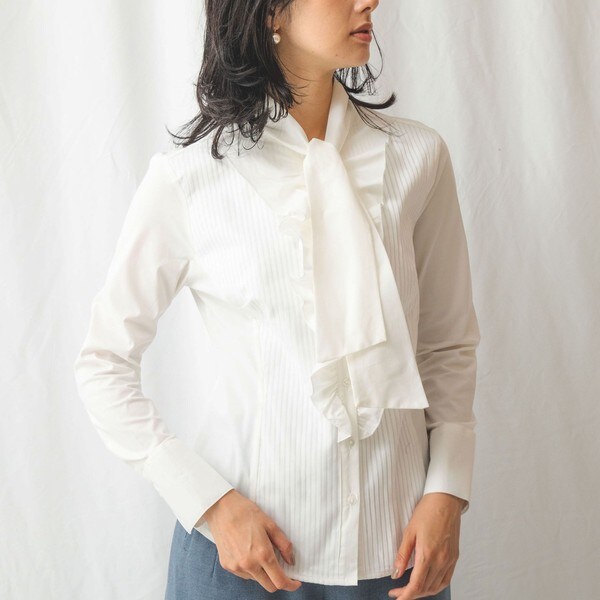 ナラカミーチェ/ピエゴリーネボウタイフリルシャツ