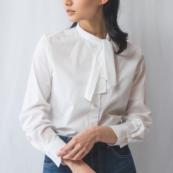 ナラカミーチェ（NARACAMICIE）/ボウタイ長袖シャツ