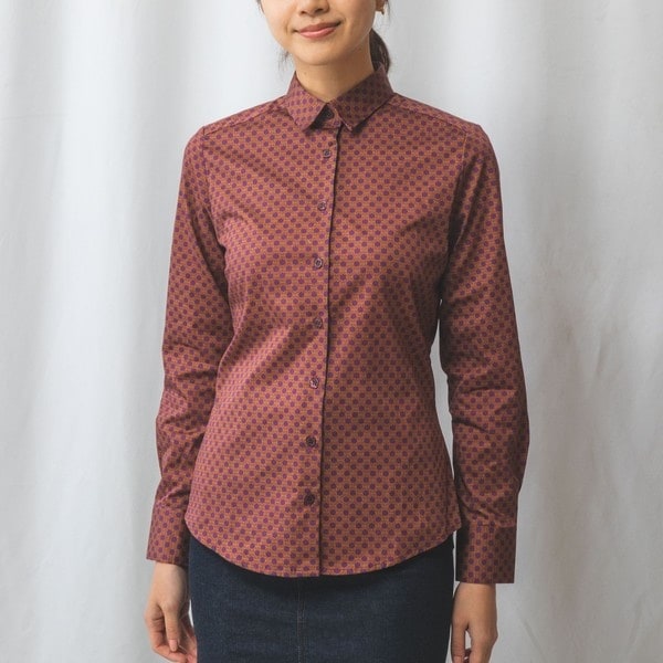 ナラカミーチェ（NARACAMICIE）/【NARACAMICIE】クローバー幾何プリント長袖シャツ