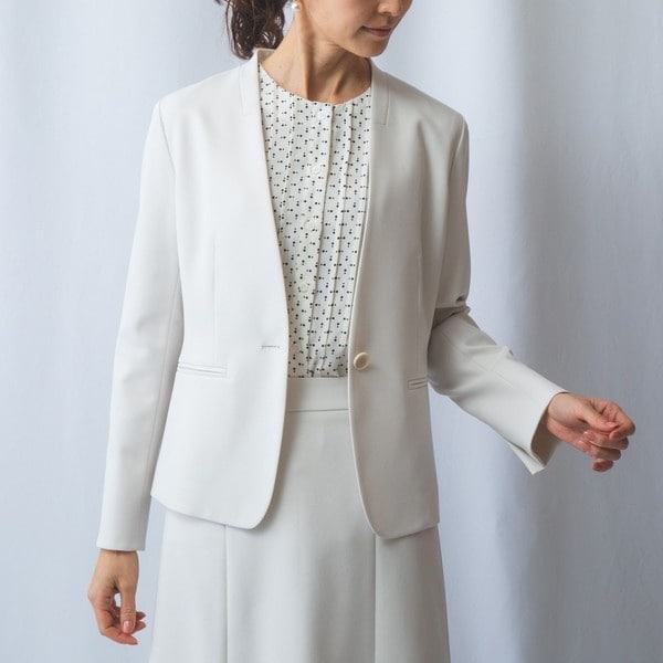 ナラカミーチェ（NARACAMICIE）/【NARACAMICIE】【セットアップスーツ対応】ドライ2WAYストレッチノーカラージャケット