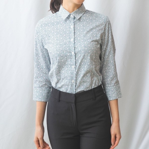 ナラカミーチェ（NARACAMICIE）/【NARACAMICIE】トランププリント七分袖シャツ