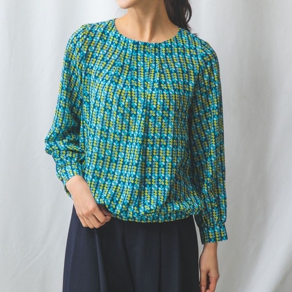 ナラカミーチェ（NARACAMICIE）/【NARACAMICIE】フラワービーンズジョーゼットプルオーバーブラウス