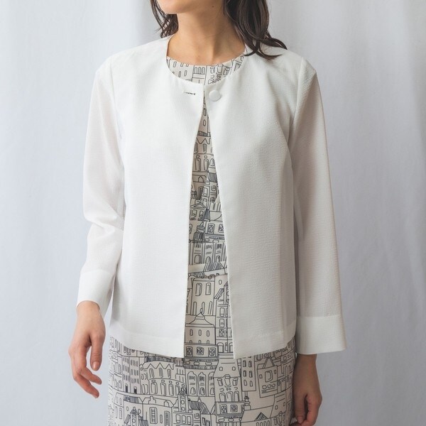 ナラカミーチェ（NARACAMICIE）/【NARACAMICIE】サッカーノーカラージャケット