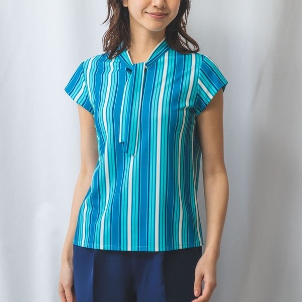 ナラカミーチェ（NARACAMICIE）/【NARACAMICIE】マルチストライプボウタイブラウス