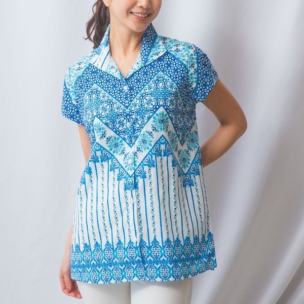 ナラカミーチェ（NARACAMICIE）/【NARACAMICIE】タイルフウプリントサイドリボンチュニック