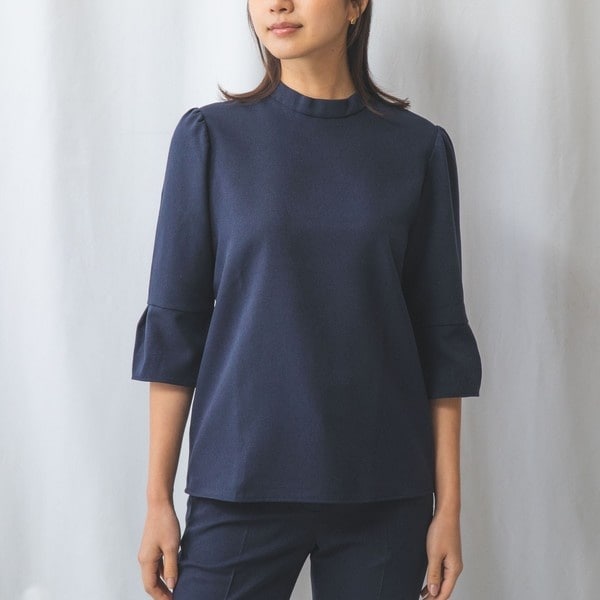 ナラカミーチェ（NARACAMICIE）/【NARACAMICIE】【セットアップ対応】D/NAVY チビスタンドプルオーバーブラウス