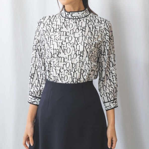 ナラカミーチェ（NARACAMICIE）/【NARACAMICIE】レタリングプリント七分袖プルオーバー