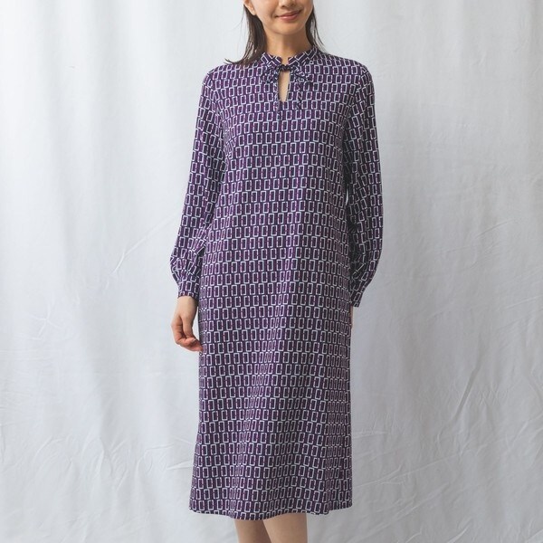 ナラカミーチェ（NARACAMICIE）/【NARACAMICIE】スクエアチェーンプリントワンピース