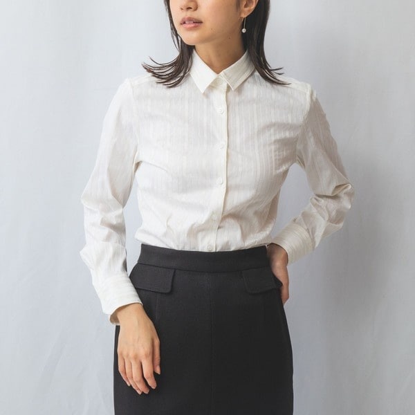 ナラカミーチェ（NARACAMICIE）/＜br＞【NARACAMICIE】ラメストライプ長袖シャツ