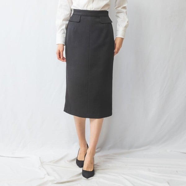 ナラカミーチェ（NARACAMICIE）/【NARACAMICIE】ウーリッシュフランネル無地タイトスカート