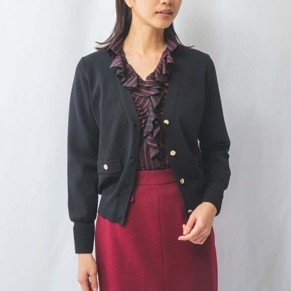 ナラカミーチェ（NARACAMICIE）/【NARACAMICIE】ポケット付きVカーディガン