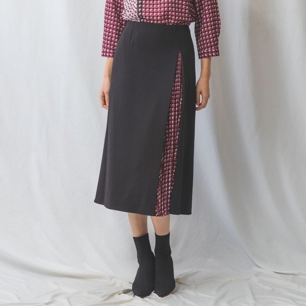 ナラカミーチェ（NARACAMICIE）/【NARACAMICIE】【セットアップ対応】幾何柄隠しプリーツスカート