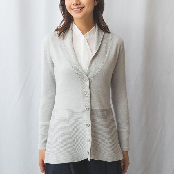 ナラカミーチェ（NARACAMICIE）/【NARACAMICIE】ラメペプラムカーディガン