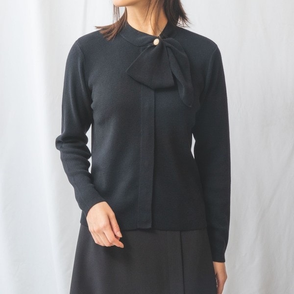 ナラカミーチェ（NARACAMICIE）/【NARACAMICIE】タイネックニットカーディガン