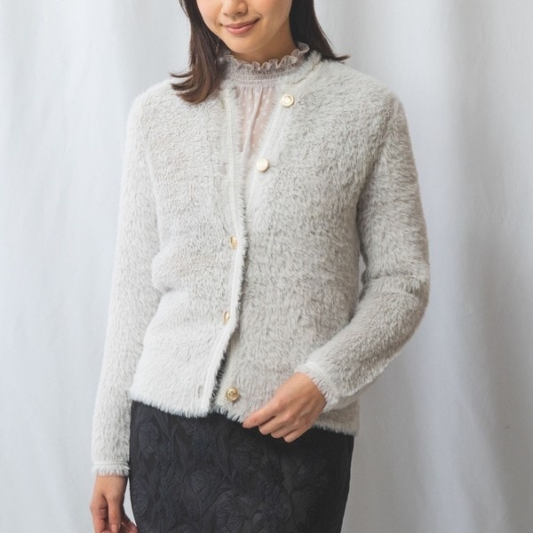 ナラカミーチェ（NARACAMICIE）/【NARACAMICIE】フェザーヤーンカーディガン