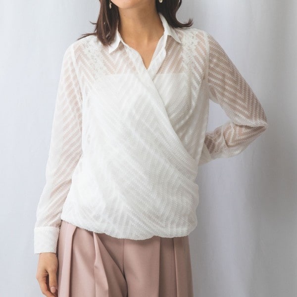 ナラカミーチェ（NARACAMICIE）/【NARACAMICIE】ジャガード長袖カシュクール