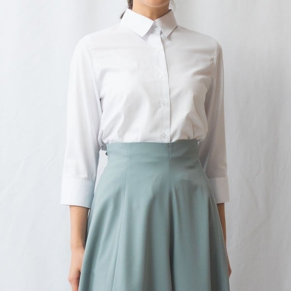 ナラカミーチェ（NARACAMICIE）/【NARACAMICIE】オックスフォード七分袖シャツ