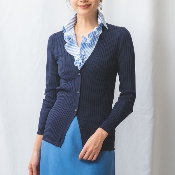 ナラカミーチェ（NARACAMICIE）/【NARACAMICIE】Vネックリブカーディガン