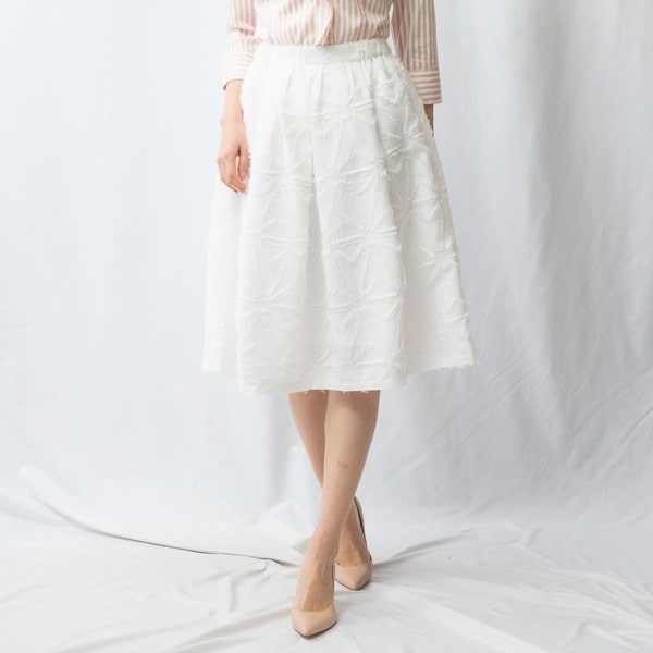 ナラカミーチェ（NARACAMICIE）/【NARACAMICIE】カットジャガードフレアスカート