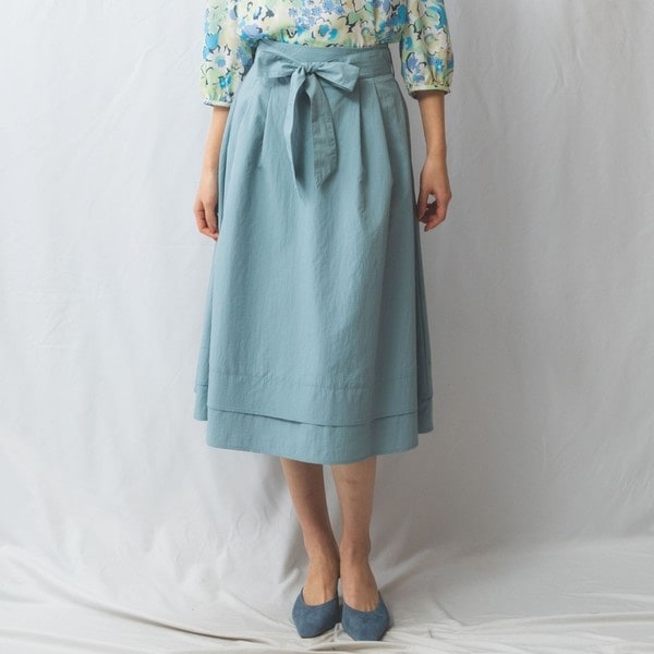 ナラカミーチェ（NARACAMICIE）/【NARACAMICIE】ピンストJQナイロンフレアスカート