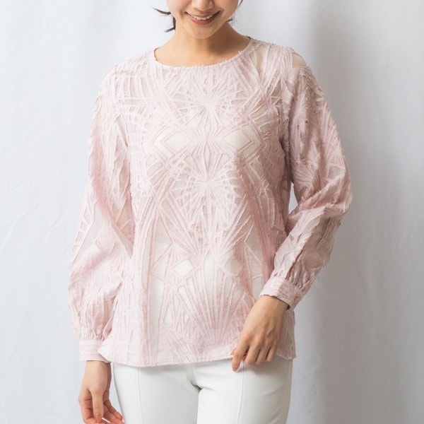 ナラカミーチェ（NARACAMICIE）/【NARACAMICIE】カットジャガード長袖プルオーバー